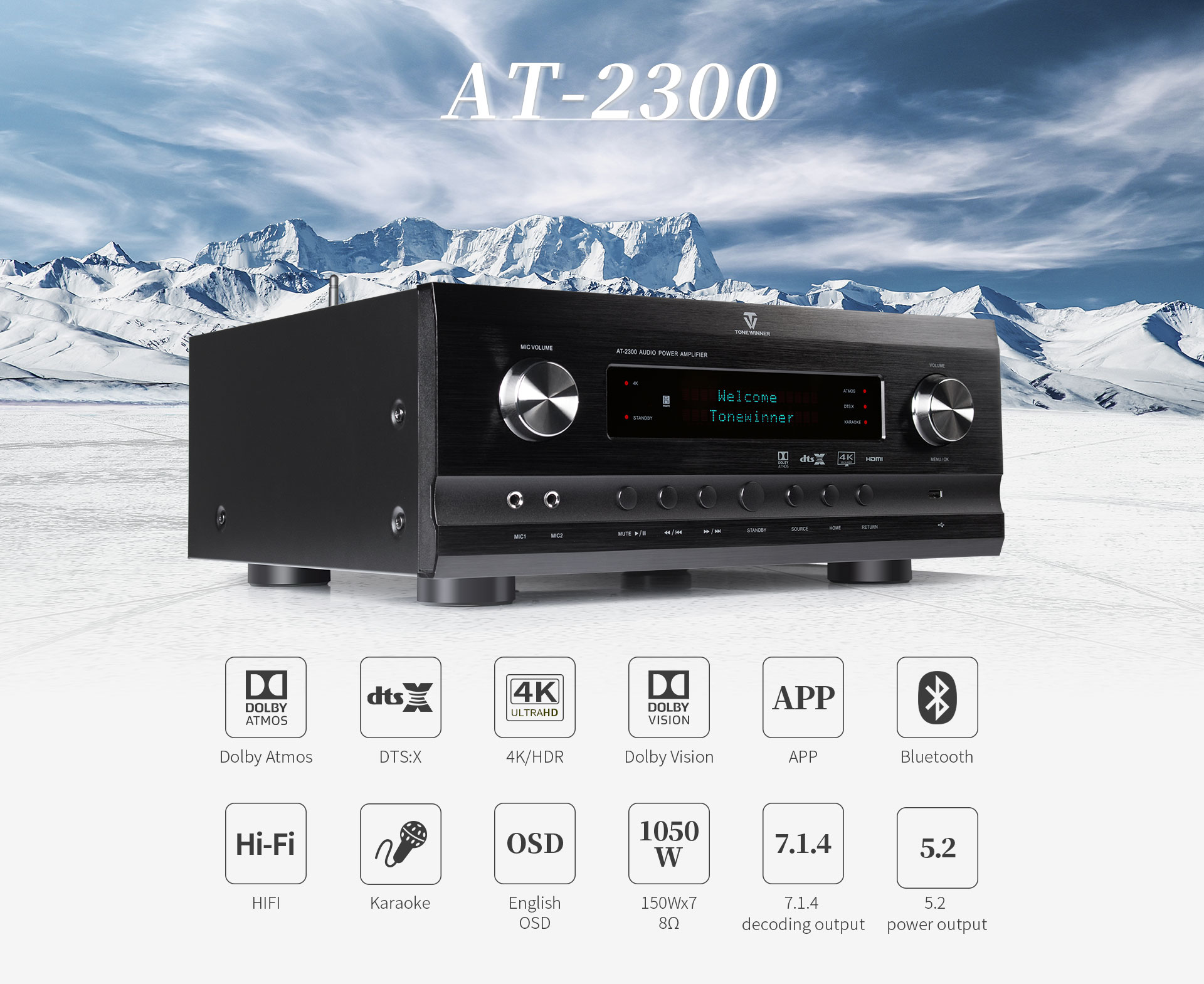 Tonewinner AT-2300 – купить AV-ресивер Tonewinner AT-2300 в Vinyl Sound